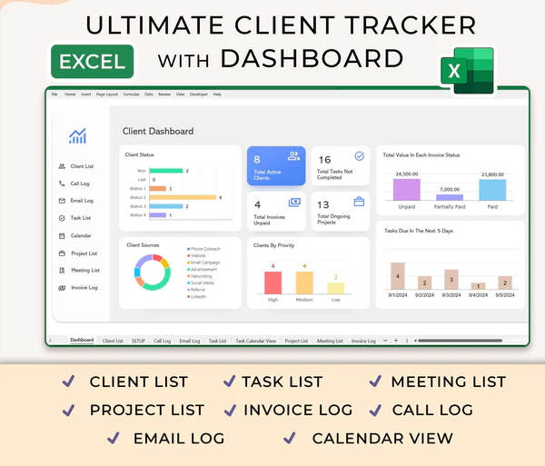 The Ultimate Client Tracker Dashboard - Rochak Enterprise